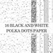 Black & White Dots, Digital Paper Pack, Clip Art Background, Print ...