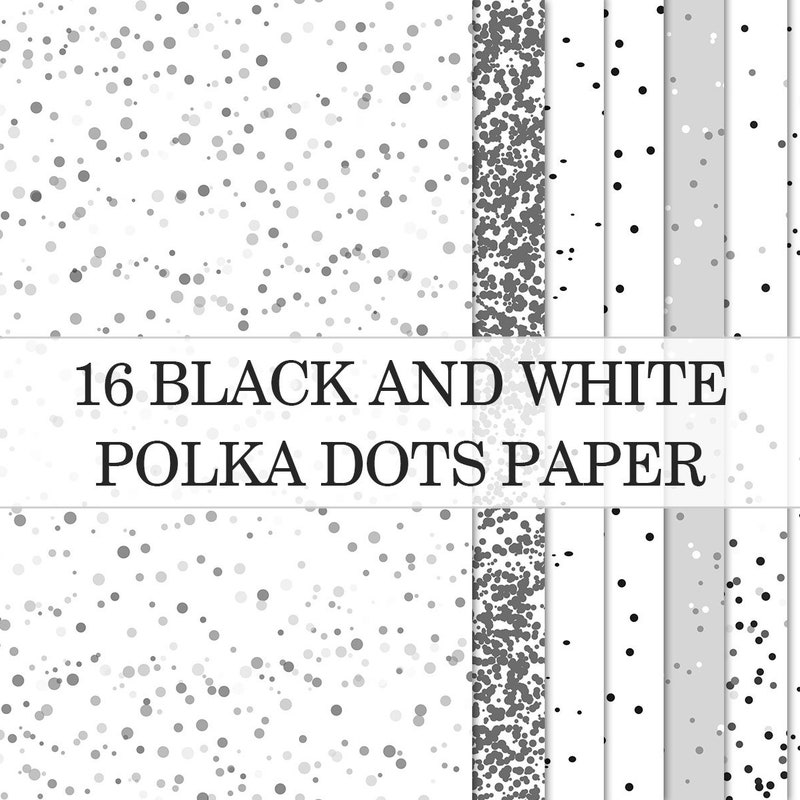 Black and White Abstract Art With Dots - Etsy