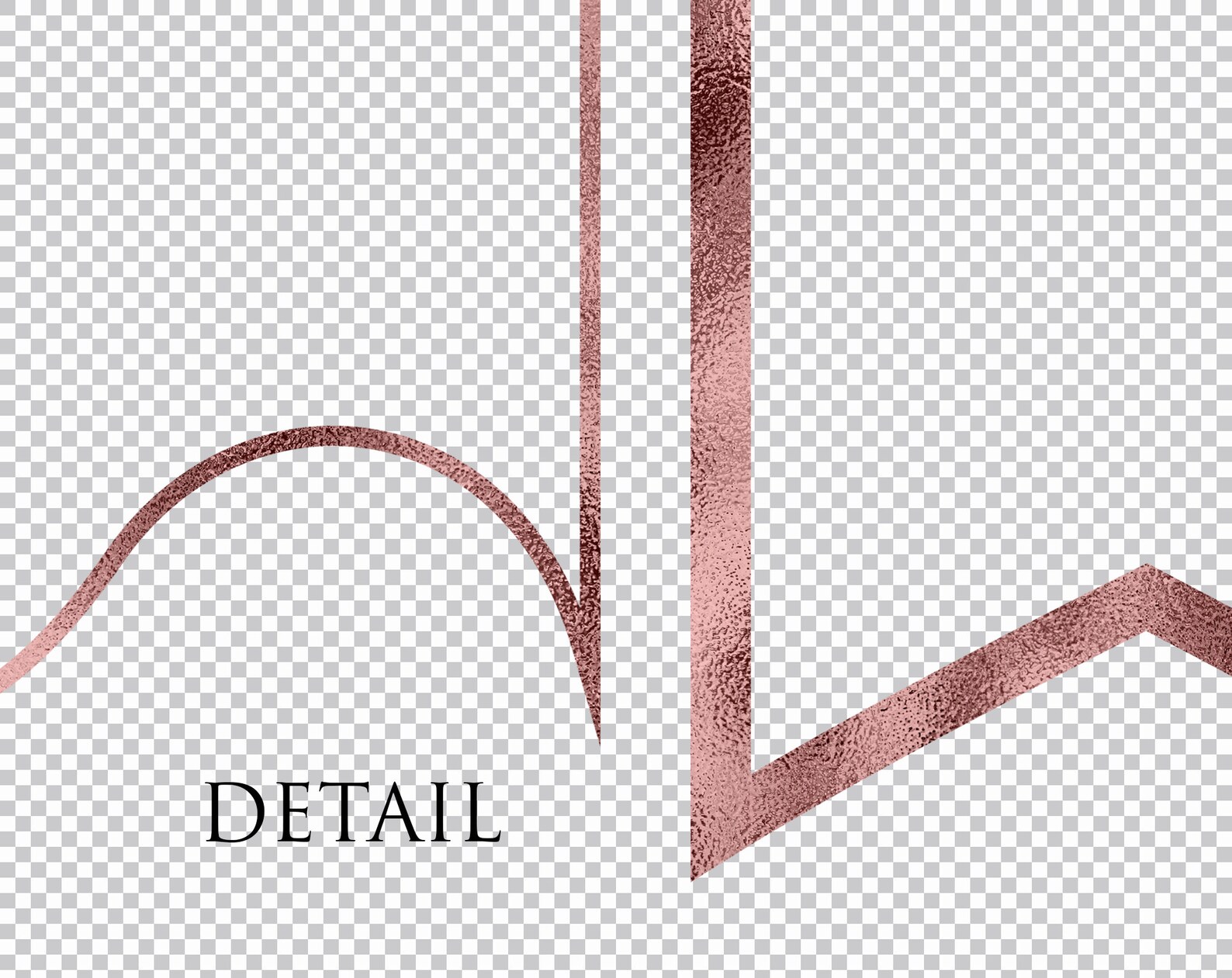 16 PNG Rose Gold Fancy Flag Shapes Digital Pack Instant - Etsy