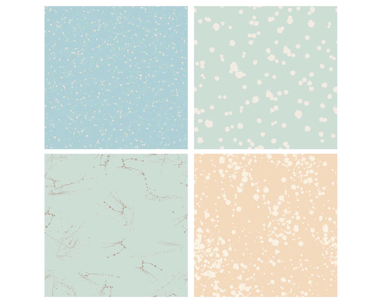 12 Pastel Seamless Digital Papers, Paint Splatters Backgrounds ...