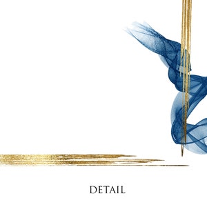 12 PNG Navy Blue Gold Frames, Gold and Blue Design Elements, Digital ...