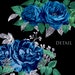 16 PNG, Navy Blue Roses Bouquets With Silver Leaves, Blue and Silver ...