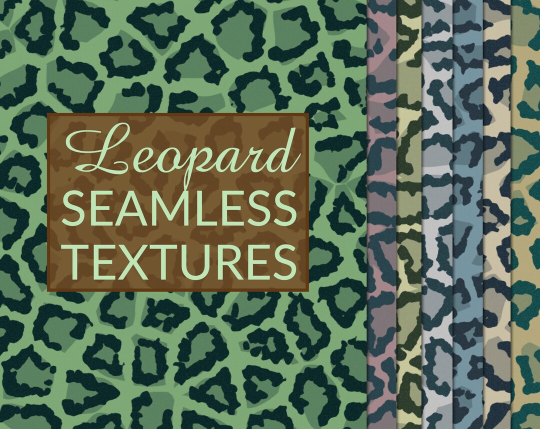 14 Leopard Seamless Textures, Leopard Backgrounds, Instant Download ...