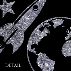 27 PNG Silver Glitter Space Clipart, Glitter Stars, Instant Download ...