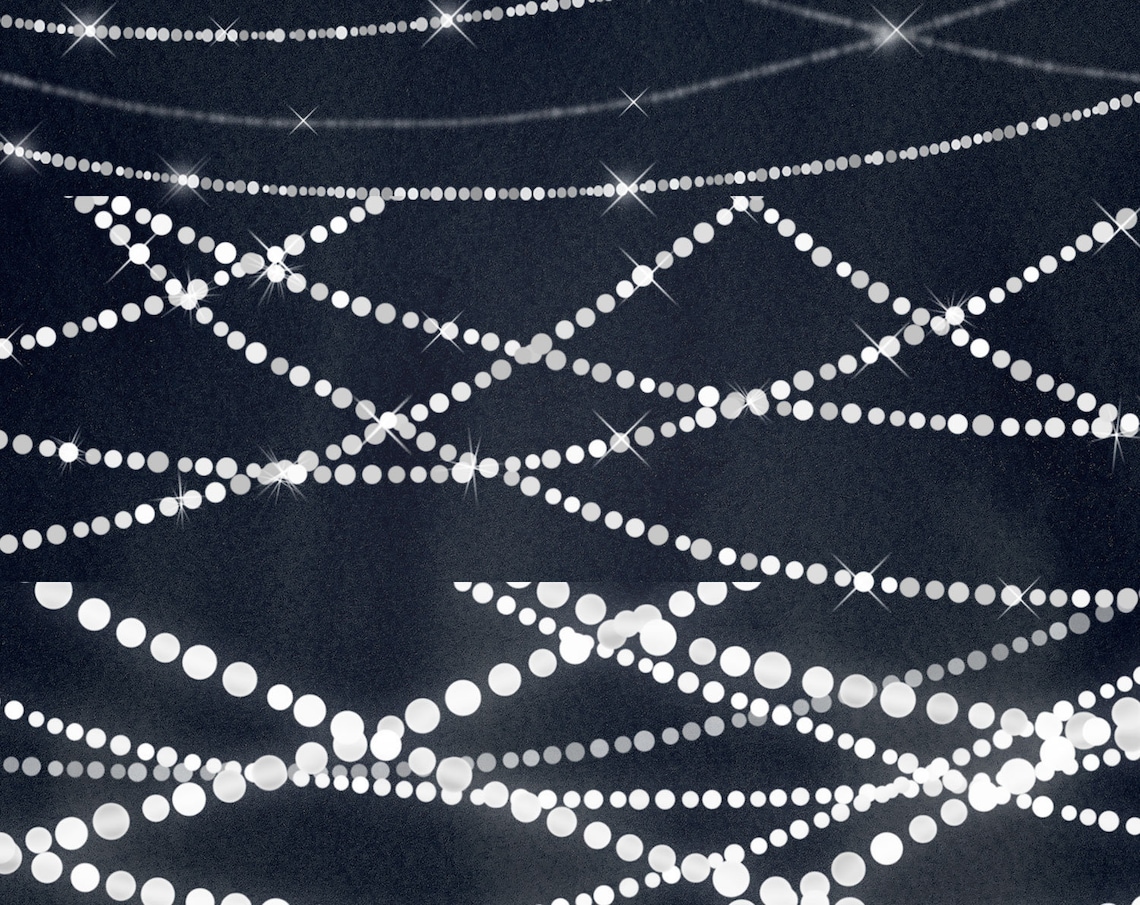 14 Digital String Lights Overlay, Party Lights, Sparkling Lights ...
