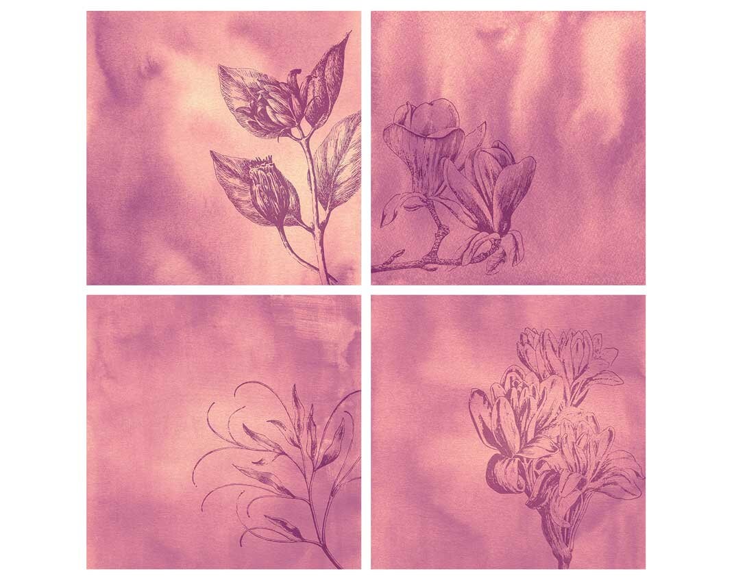 12 Digital Pink Watercolor Backgrounds, Instant Download, Digital Files ...