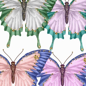 36 PNG Pastel Colors Butterflies, Clip Art, Digital Butterflies ...