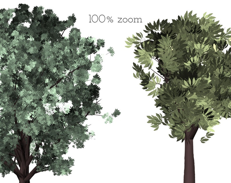 26 PNG Digital Trees Clip Art Collection With Transparent | Etsy