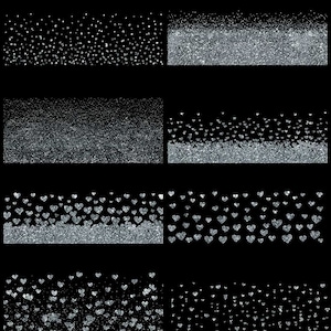 16 Silver Glitter Borders, Border Overlays, Digital Files, Instant ...