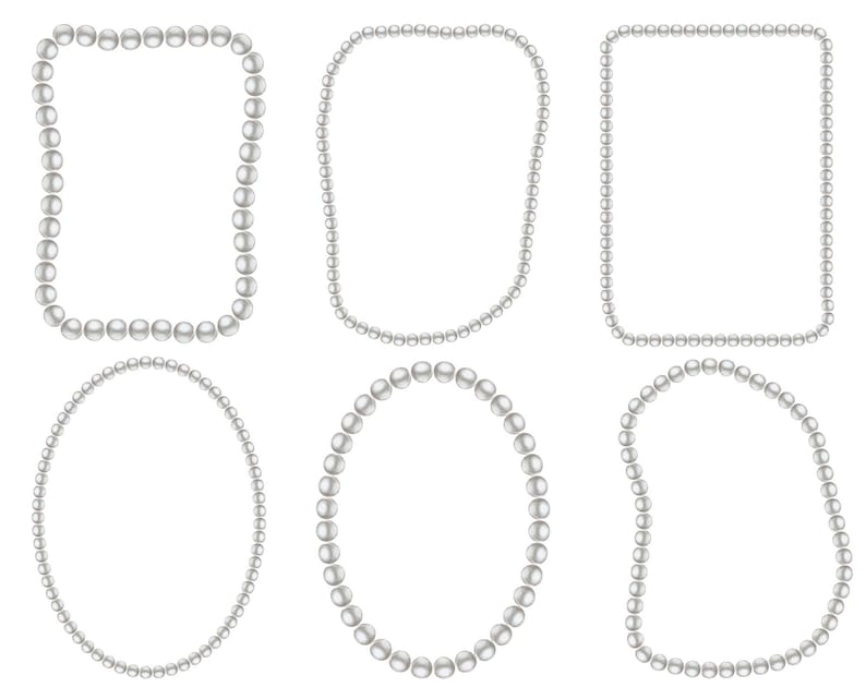 16 Pearl Frames Digital Pack Instant Download Design - Etsy