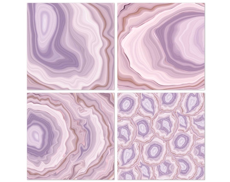 10 Digital Agate Papers With Rose Gold Veins Blush Pink Agate | Etsy