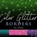 16 Color Glitter Borders Overlay, Digital Pack, Instant Download ...