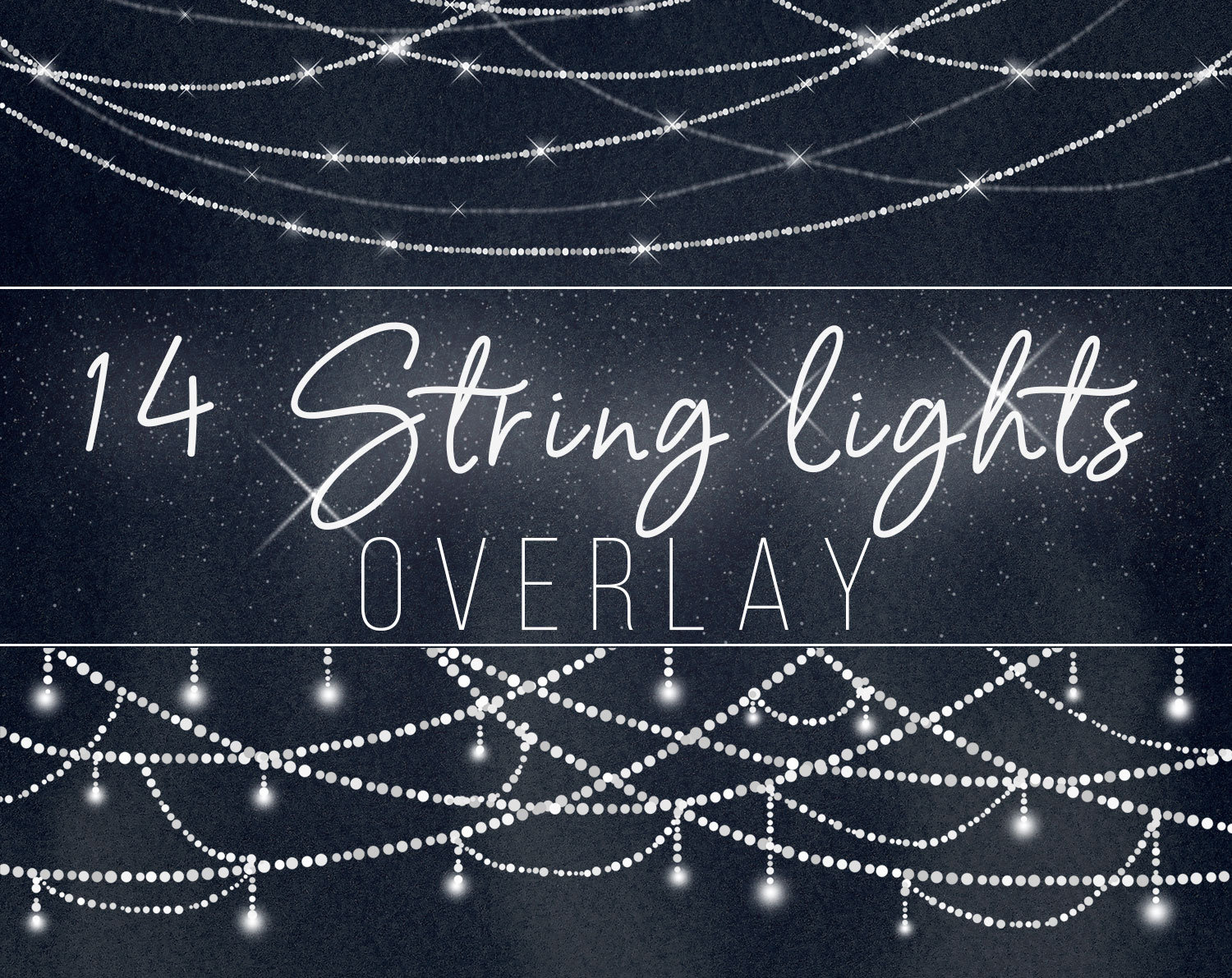 14 Digital String Lights Overlay Party Lights Sparkling - Etsy UK