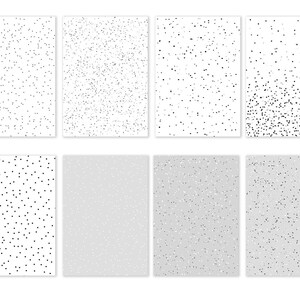 Black & White Dots, Digital Paper Pack, Clip Art Background, Print ...