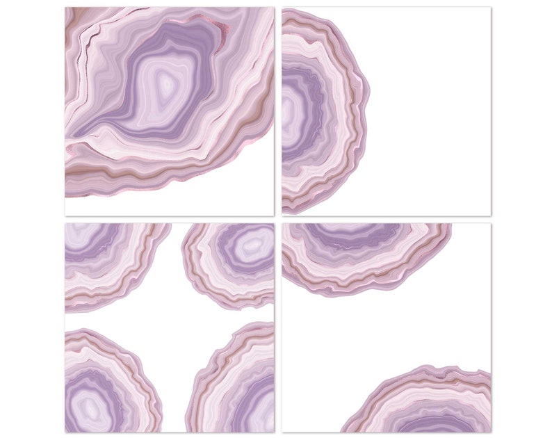 10 Digital Agate Papers With Rose Gold Veins Blush Pink Agate | Etsy
