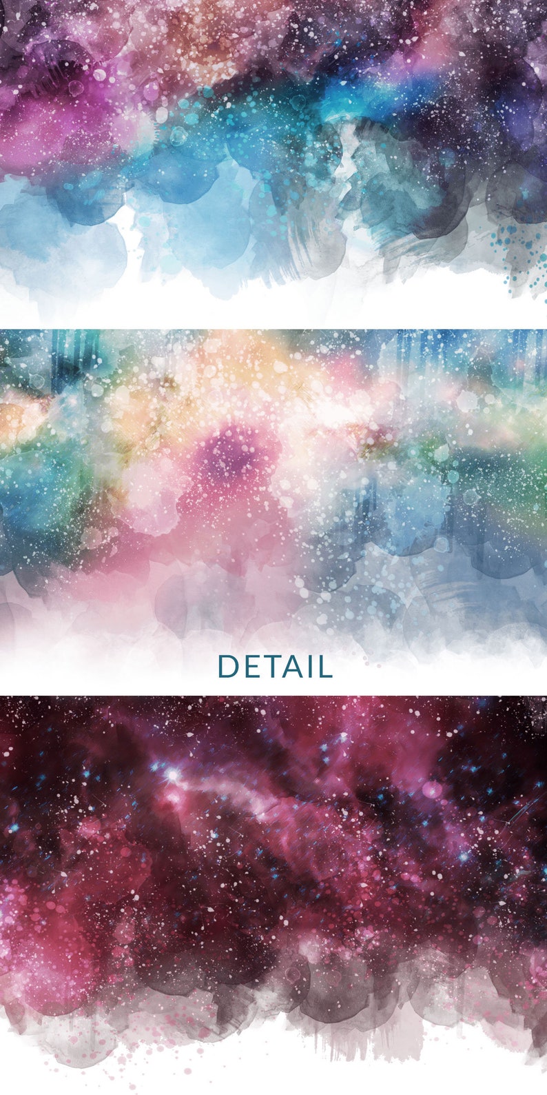 16 PNG Space. Galaxy Borders, Digital Pack, Instant Download, Border ...