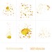 16 PNG Digital Yellow Paint Splatters, Yellow Orange Glitter Splatters ...