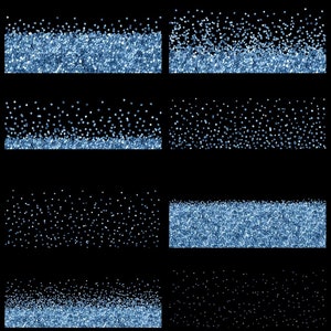 16 Blue Glitter Borders, Border Overlays, Digital Files, Instant ...