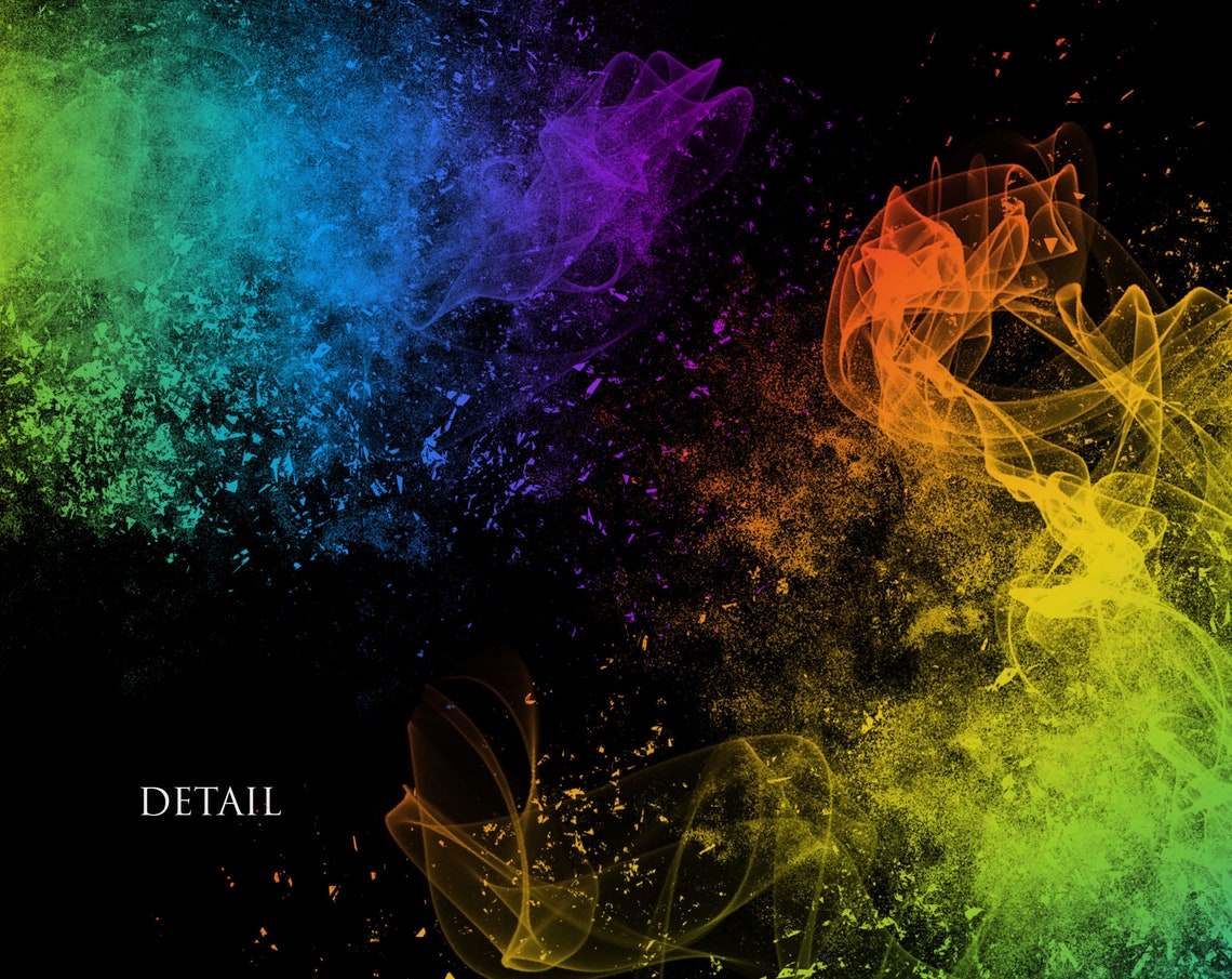 12 Digital Abstract Rainbow Splashes Clip Art Colorful - Etsy