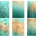 Teal and Orange Digital Paper Pack, Metallic Paper Texture, Background ...