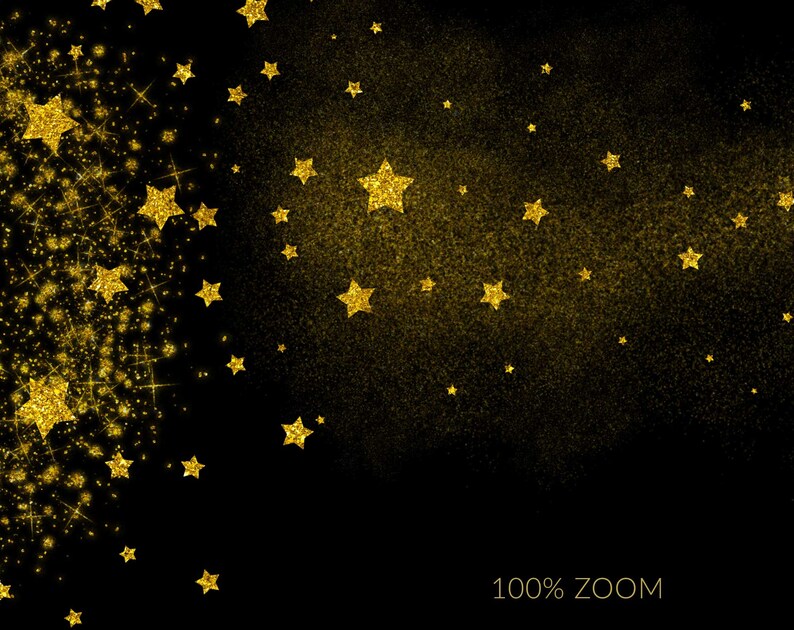 16 PNG Digital Gold Stardust, Instant Download, Design Elements, Clip ...