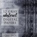 12 Digital Gray Papers, Abstract Background, Gray Textures, Instant ...