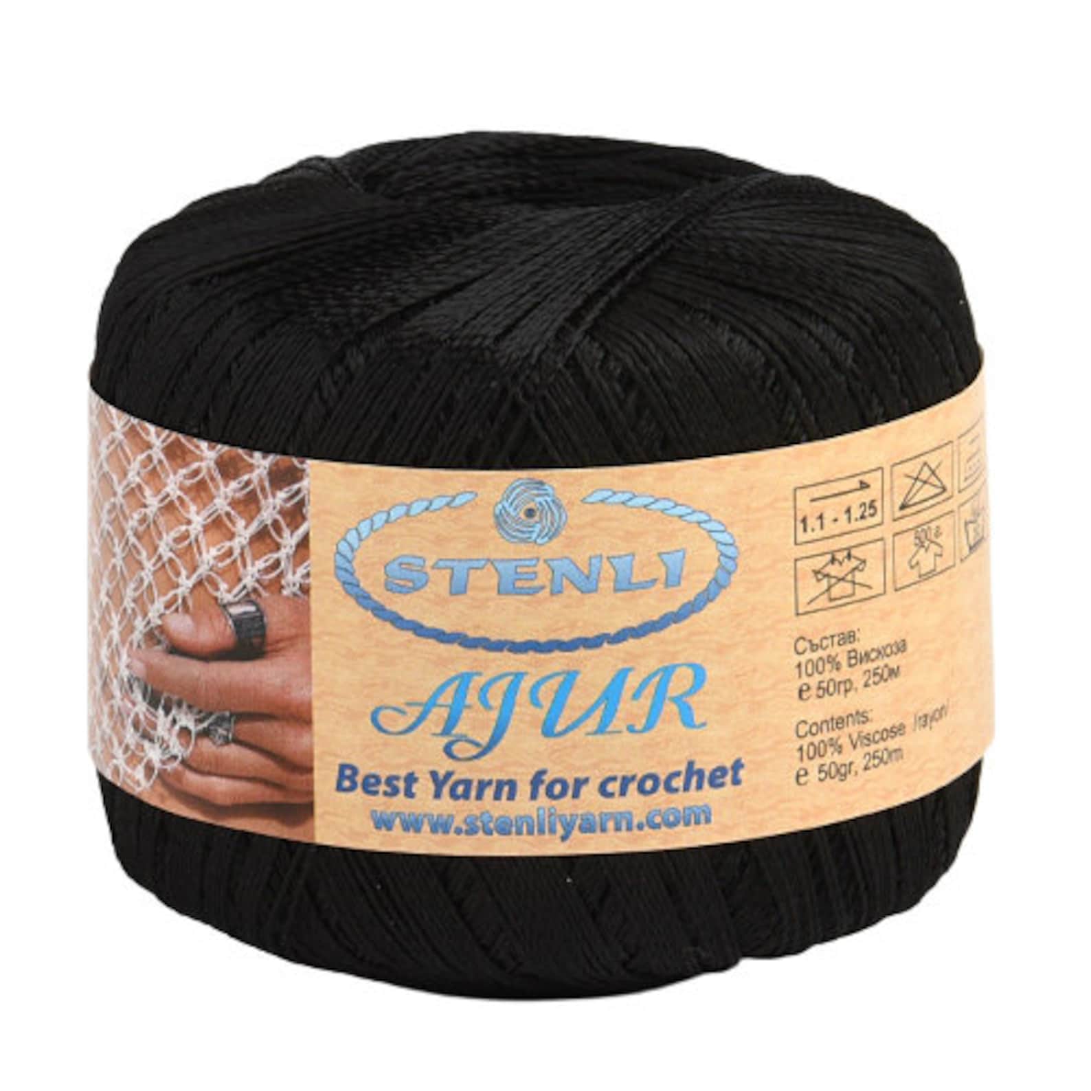 6 Balls Viscose Rayon Silk Yarn for Crochet and Knitting, Vegan Thin ...
