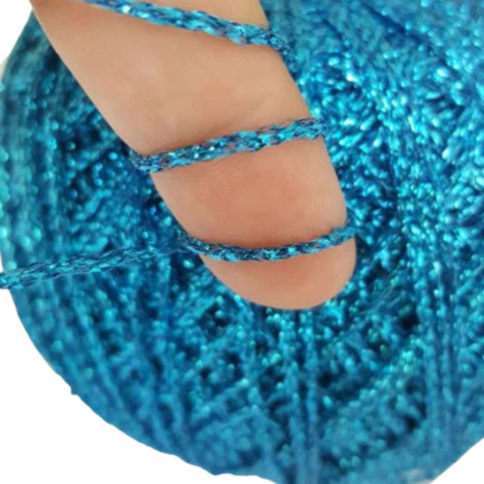 Metallic Lurex Yarn for Decoration, Thin Shiny Art Yarn, Christmas's ...