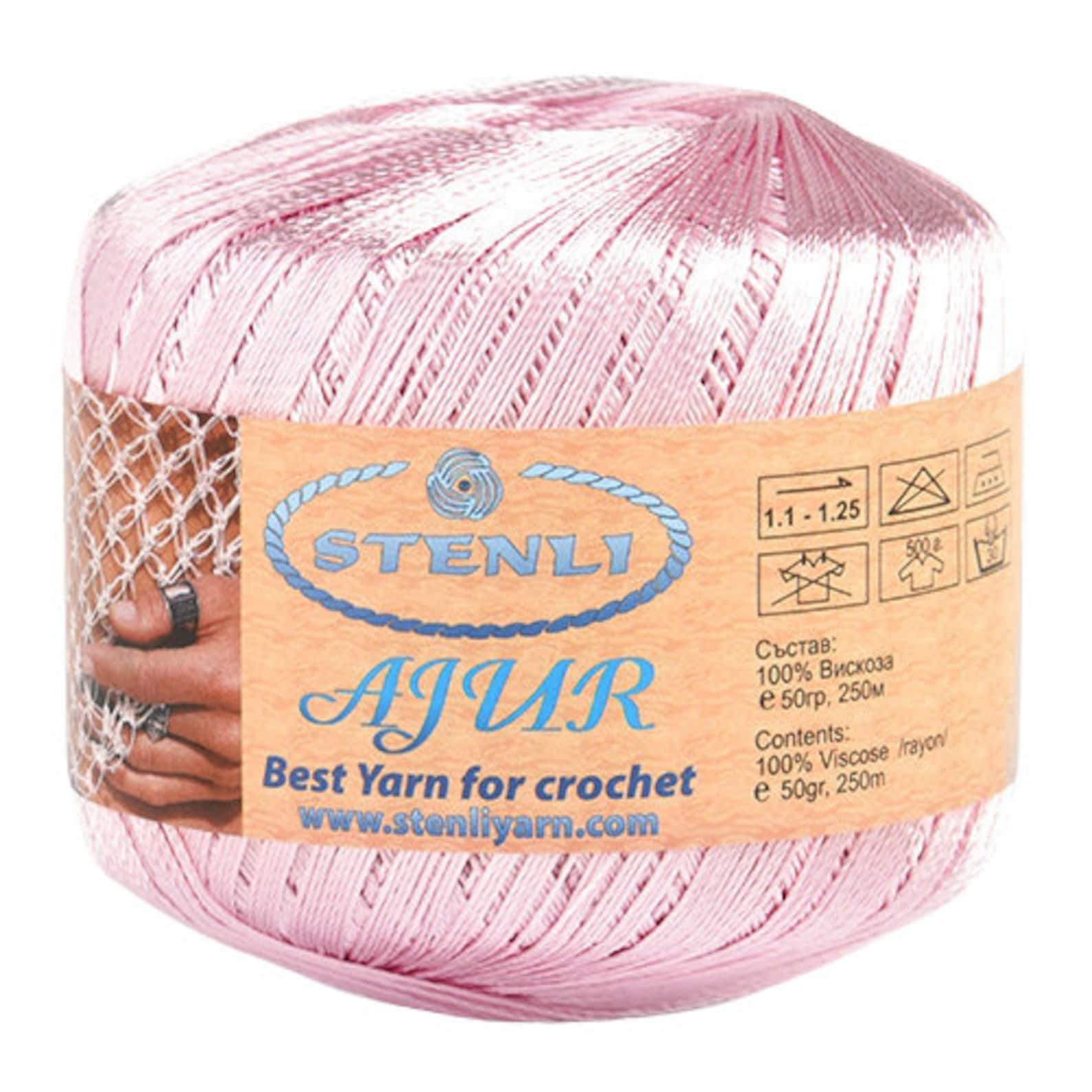 6 Balls Viscose Rayon Silk Yarn for Crochet and Knitting, Vegan Thin ...
