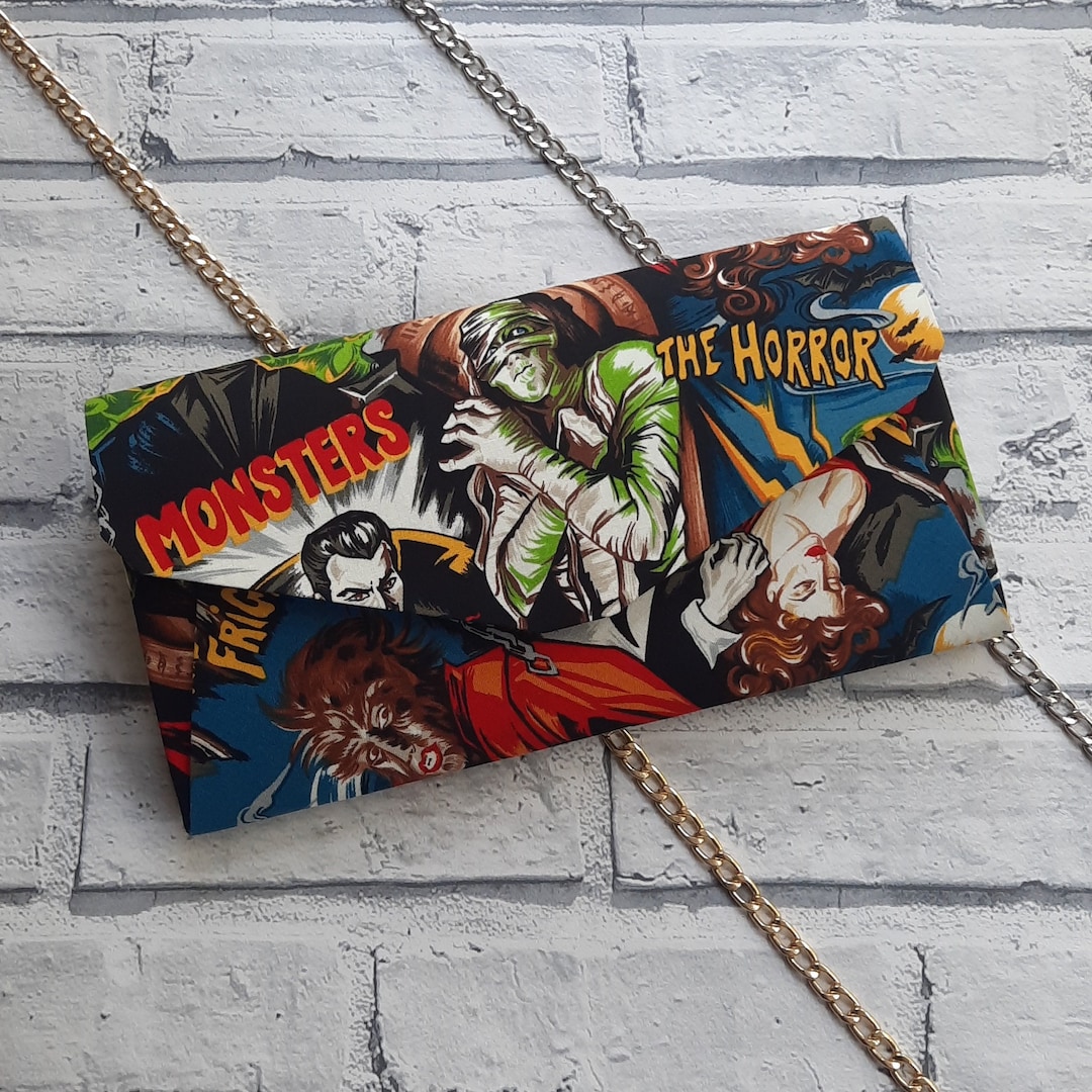 Vintage Horror Scene Handbag, Classic Scary Movie Fan Gift, Retro Vamp ...