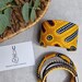 Earthy Aboriginal Art Bracelet Set, Mustard Red & Yellow Wide Hero Cuff ...