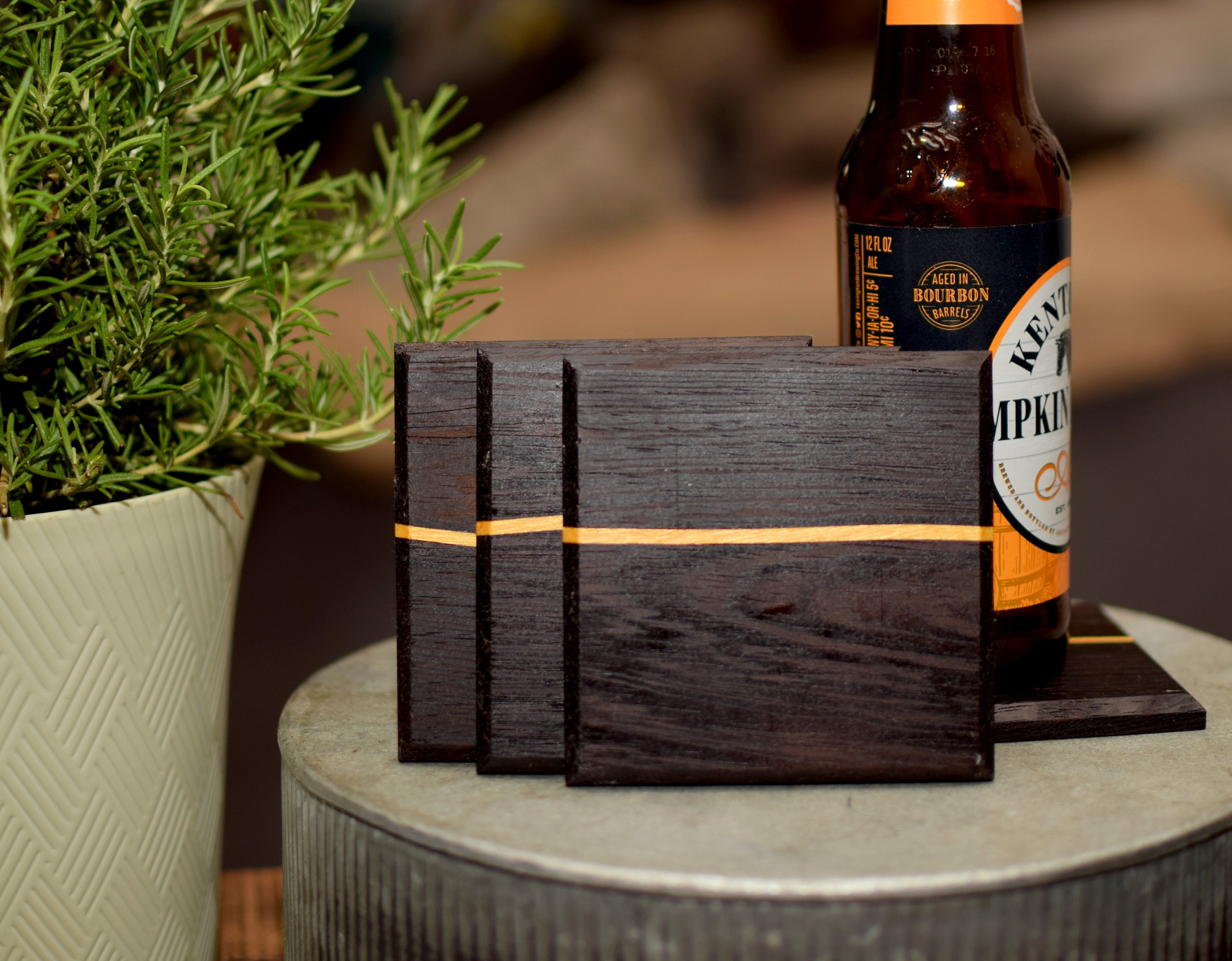 Fancy Wood Coasters Handsome 4 Square Exotic Wood - Etsy