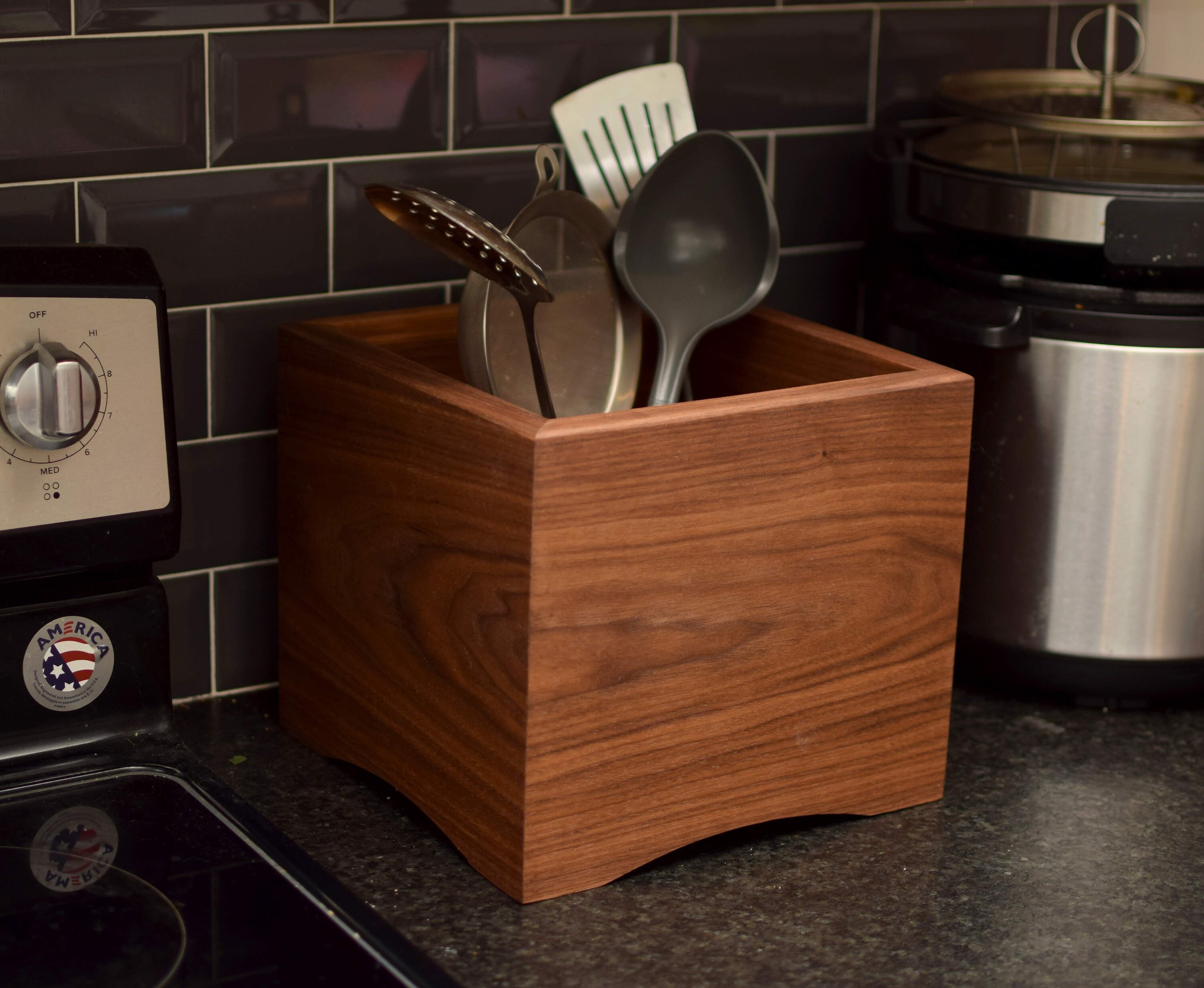 Handmade Wooden Utensil Holder Wooden Holder for Spatula or - Etsy