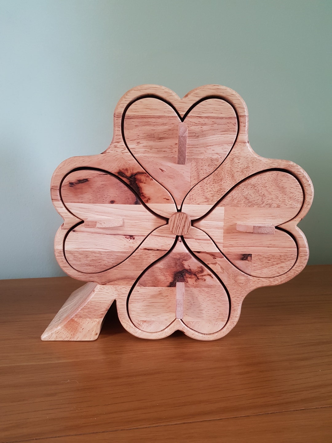 Four Leaf Clover Jewellery Box Heart Keepsake Box - Etsy