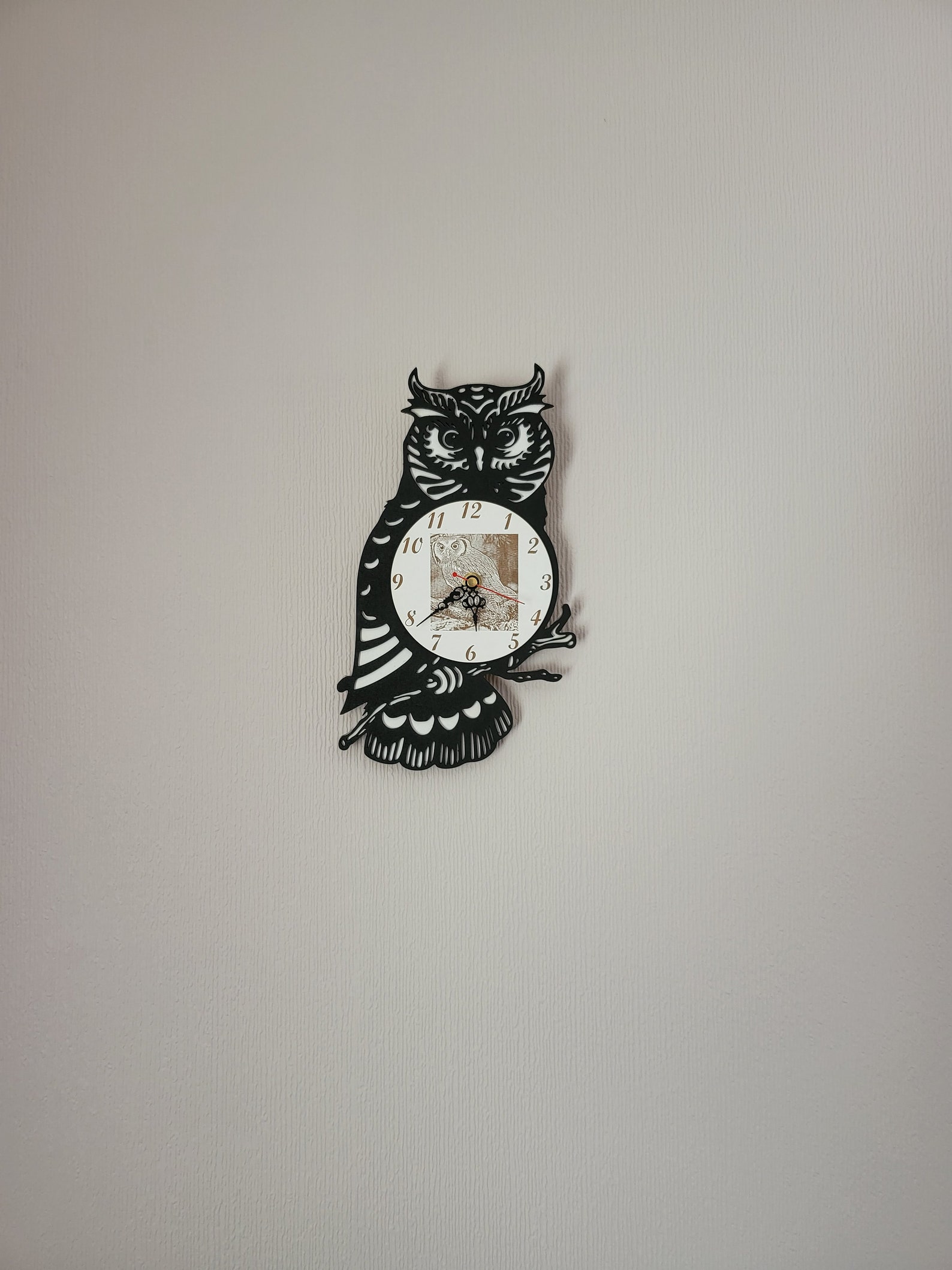 Laser Cut Wall Clock Owl - Etsy UK