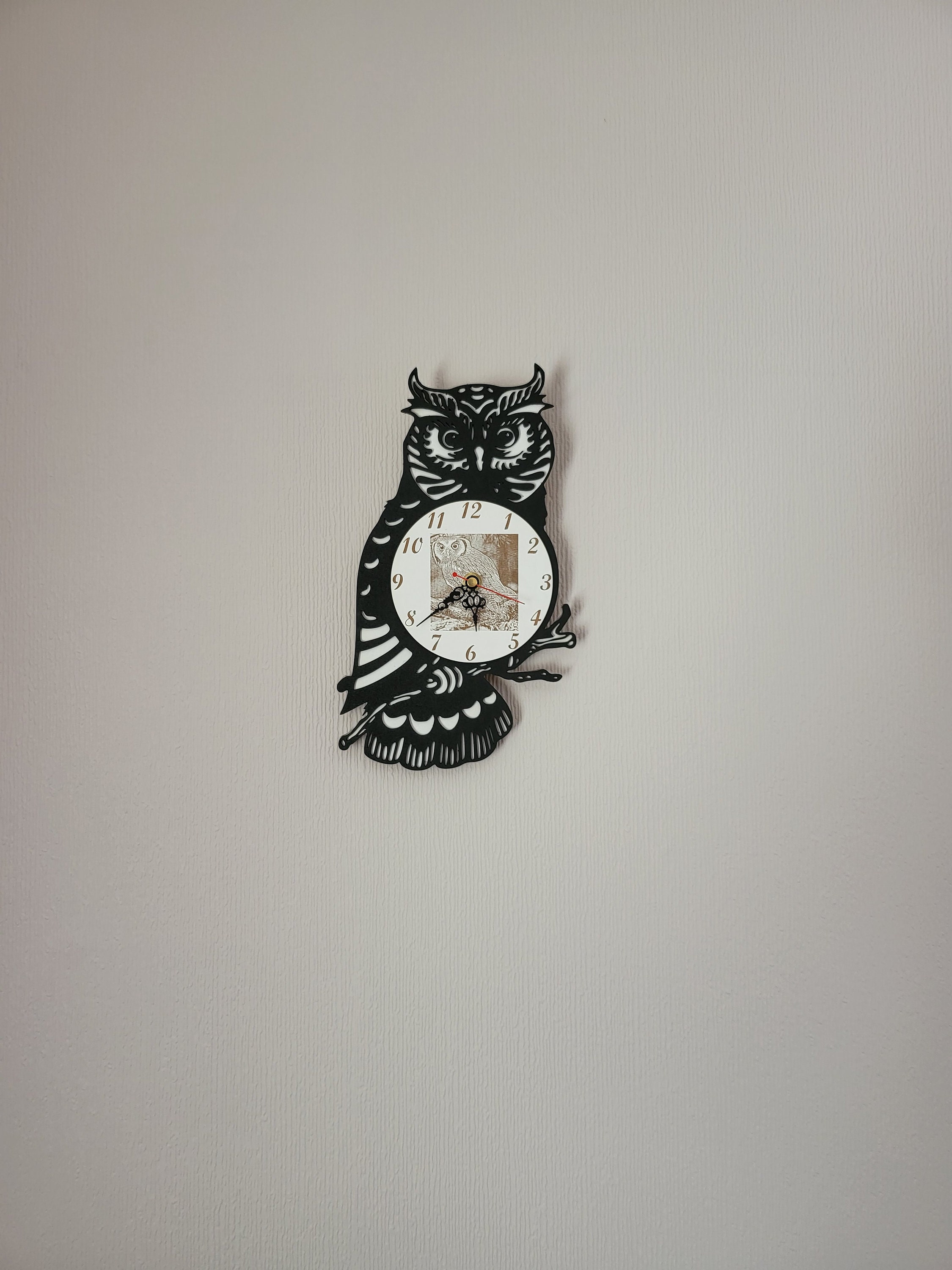 Laser Cut Wall Clock Owl - Etsy UK