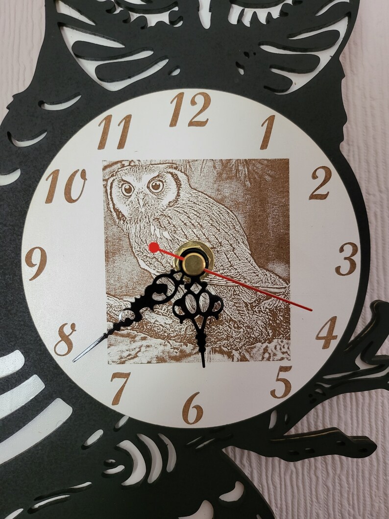 Laser Cut Wall Clock Owl - Etsy UK