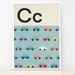 Cars Alphabet Print: Letter C, Kids Nursery Decor - Etsy