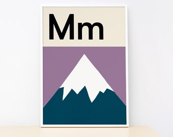 Volcano Alphabet Print | Etsy