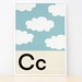 Clouds Alphabet Print - Etsy