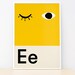 Eye Alphabet Print • Letter E Poster • Nursery Wall Art • Educational ...