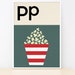 Popcorn - Alphabet Print - Etsy