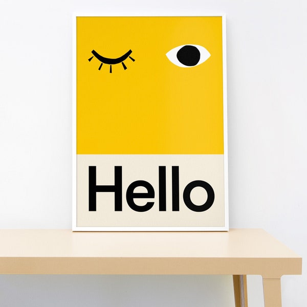 Hello Poster - Etsy UK