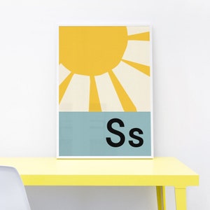 Sun - Alphabet Print - Etsy