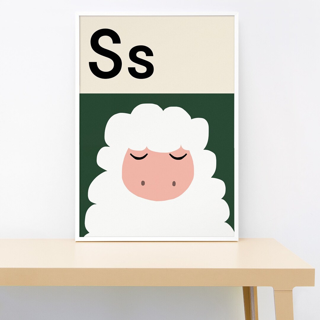 Sheep - Alphabet Print - Etsy