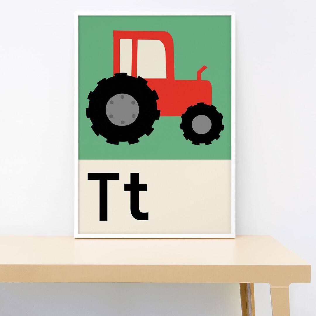 Tractor - Alphabet Print - Etsy