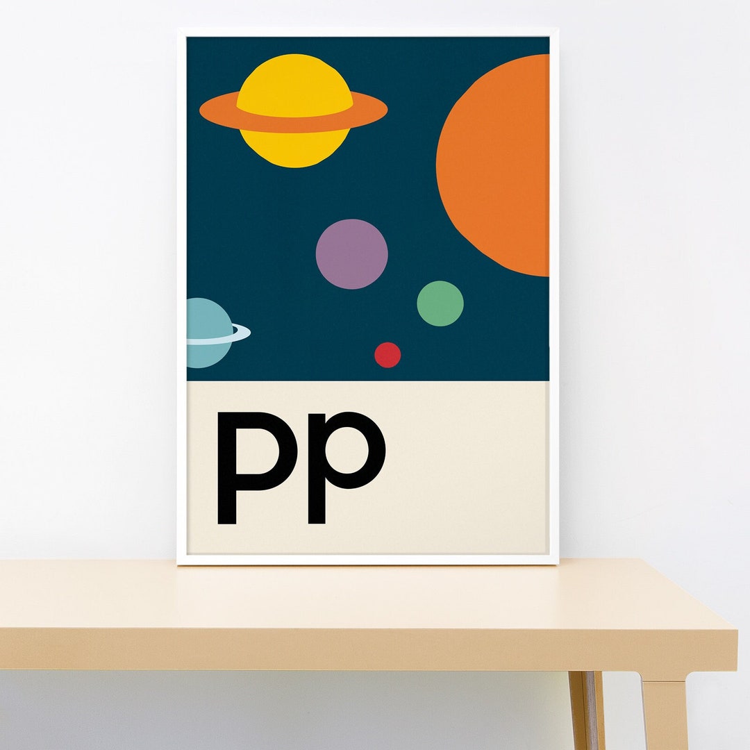 Planets - Alphabet Print - Etsy