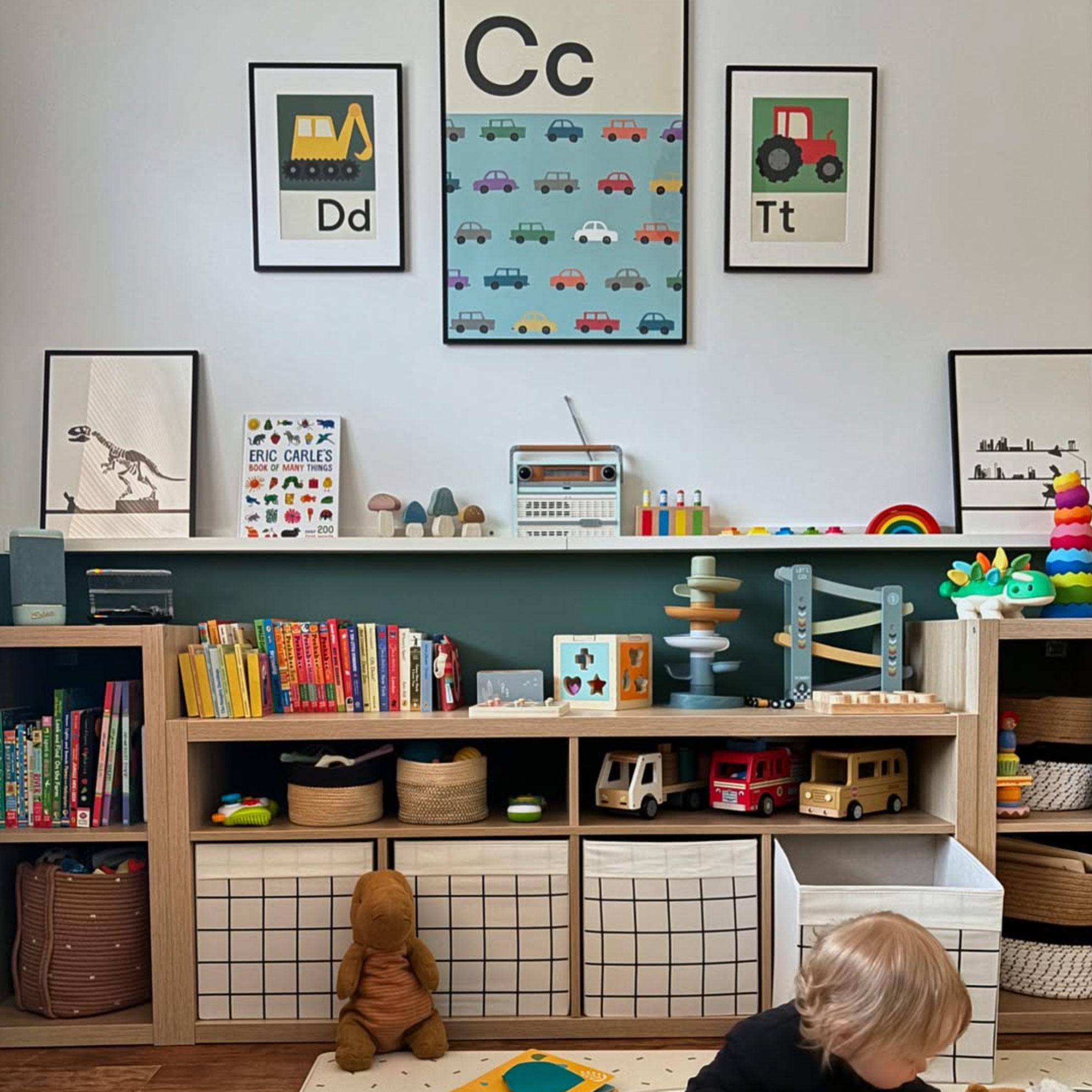 Digger Alphabet Print, Letter D Nursery Wall Art, Kids Room Decor ...