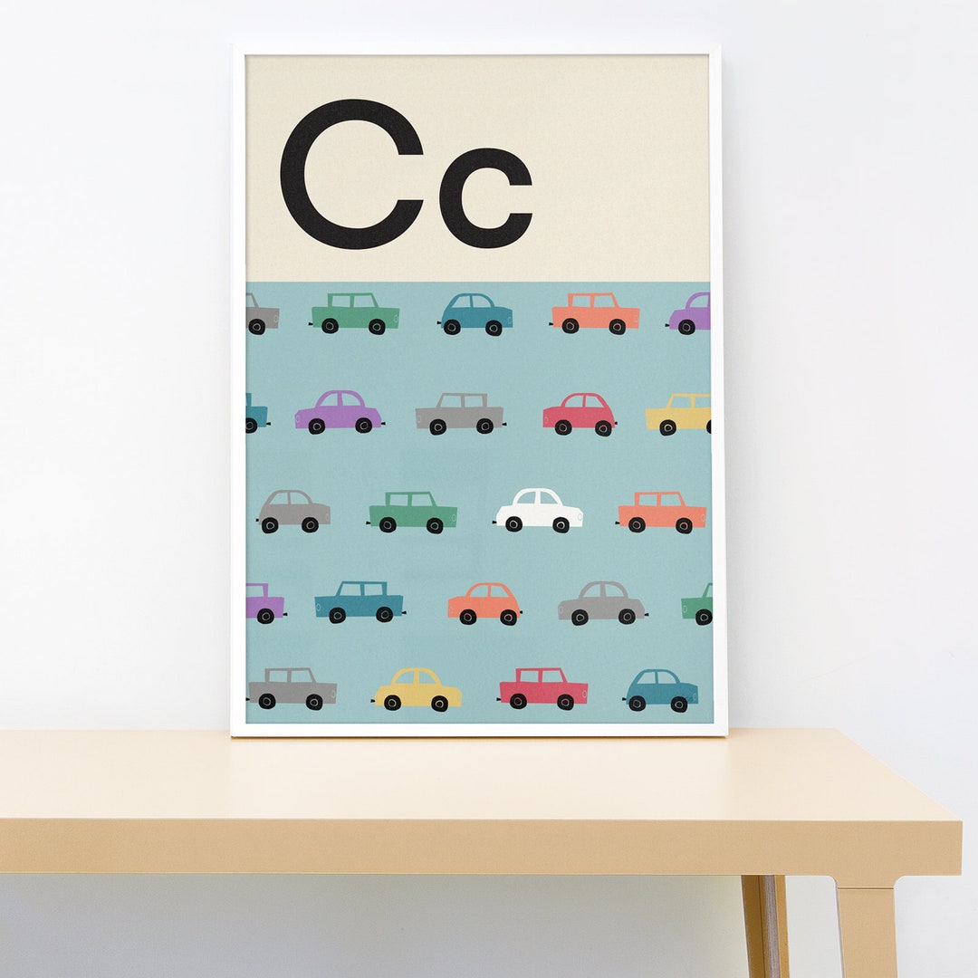 Cars Alphabet Print - Etsy