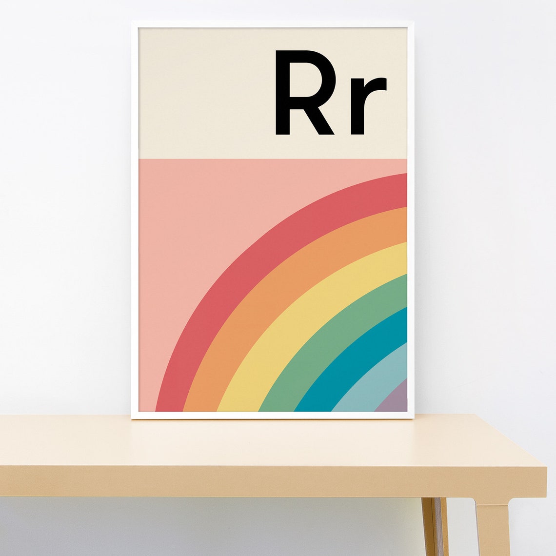 Rainbow Alphabet Print - Etsy